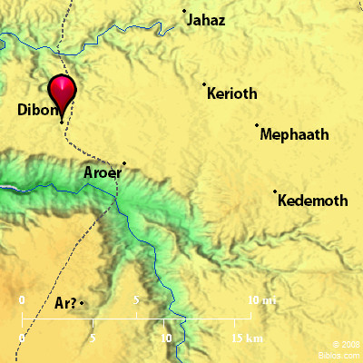 Bible Map: Oboth (Dibon)
